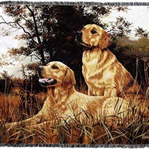 Pure Country Weavers Golden Retriever Blanket by Robert May - Gift Tapestry Throw Woven from Cotton - Made in The USA (72x54)