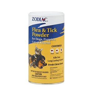 zodiac flea & tick powder for dogs, puppies, cats & kittens beige small