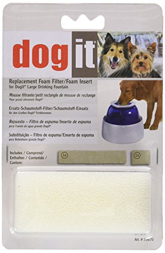 Dogit Replacement Foam Insert for Fresh & Clear Drinking Water Fountain for Large Dogs, 2-Pack