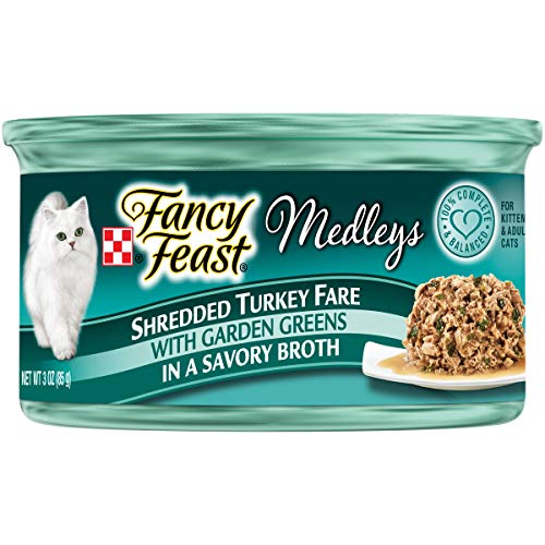 Fancy Feast Medleys Wet Cat Food Variety Pack, Shredded Fare Collection, (12) 3 Oz Cans