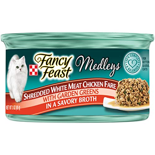 Fancy Feast Medleys Wet Cat Food Variety Pack, Shredded Fare Collection, (12) 3 Oz Cans