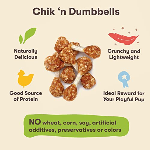 Pet 'n Shape Chik 'n Rice Dumbbells - Natural Dog Treats, Chicken, 1 Pound