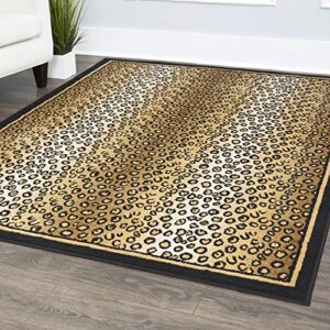 home dynamix zone daliah area rug 7'8"x10'7", graphic/print ebony