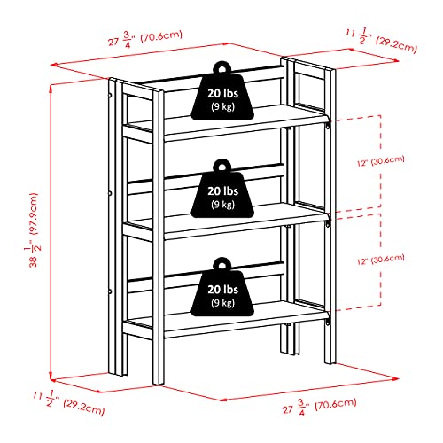 Winsome Wood Terry Shelving, Walnut, 3