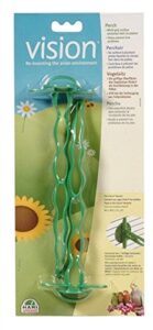 vision bird cage perch, parakeet perch, 2-pack, green, 83405