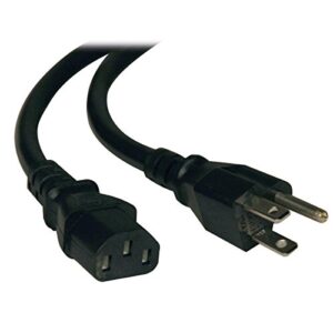 tripp lite heavy duty computer power cord, 15a, 14awg (nema 5-15p to iec-320-c13), 10-ft. (p007-010) , black