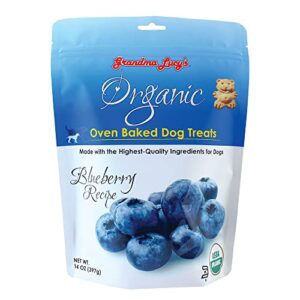 grandma lucy's organic oven baked dog treats - blueberry, 14 oz