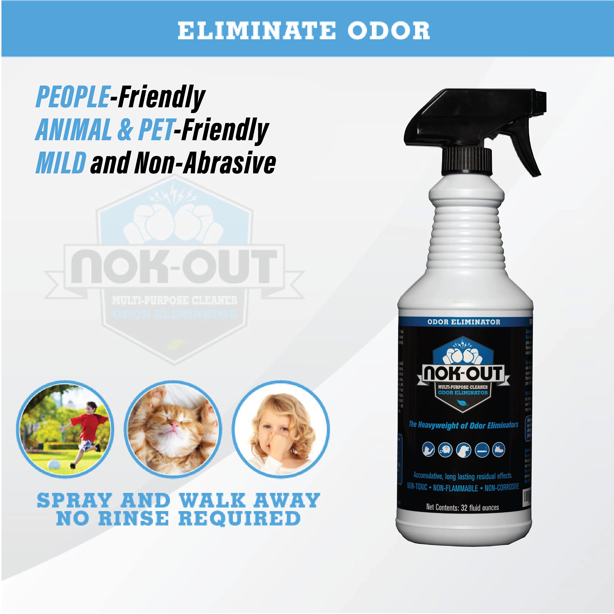 Nok Out Odor Remover, Pet Deodorizer and Cleaning Spray, 32 Fluid Ounce Spray