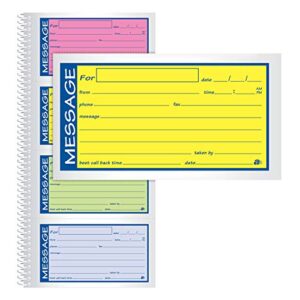 adams® high impact phone message book, 2-part carbonless, 5-1/4" x 11", 200 sets per book (sc1153rb)