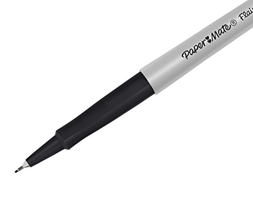 Paper Mate Flair Felt Tip Pens, Ultra Fine Point (0.4mm), Black, 12 Count