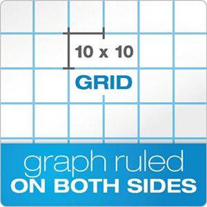 TOPS Cross-Section Pads, 8-1/2" x 11", Glue Top, Graph Rule (10 x 10), 50 Sheets (35101)