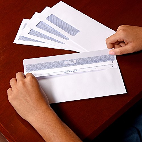 Quality Park #9 Security Envelopes, Double Window, Tamper Evident, Invoices/QuickBooks Statements, 3-7/8" x 8-7/8", 24 lb White, 500/Box (QUA67529)