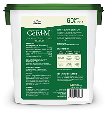 Manna Pro Cetyl-M Joint Supplement for Horses | Powered by Omega 5 Fatty Acids | 5.1 lb