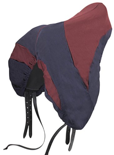 Roma F.C. Two Tone Dressage Saddle Cover, Navy/Burgundy