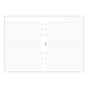 filofax a5 ruled white paper (b343008)