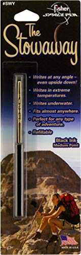 Fisher Space Pen Stowaway Space Pen with Clip, Black (SWY/C-BLACK)