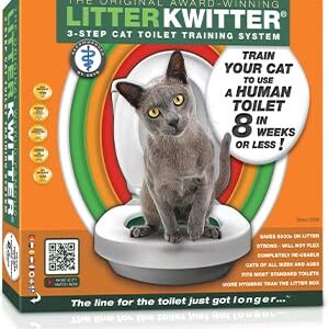 Cat Toilet Training System By Litter Kwitter - Teach Your Cat to Use the Toilet - With Instructional DVD