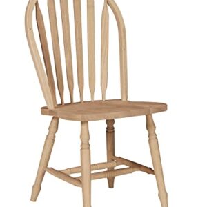 International Concepts Windsor Arrow Back Chair, Unfinished