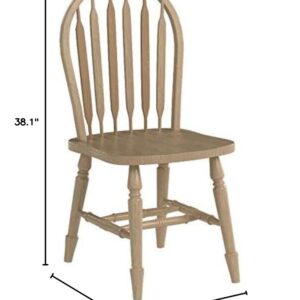 International Concepts Windsor Arrow Back Chair, Unfinished