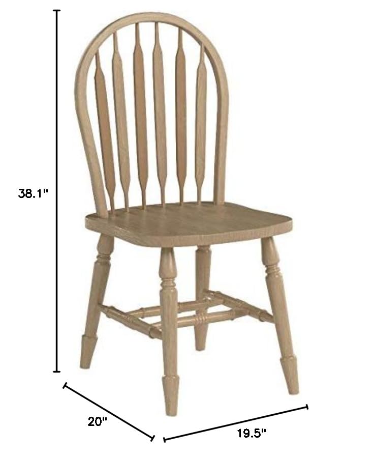 International Concepts Windsor Arrow Back Chair, Unfinished