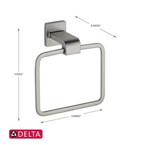 Delta Faucet 77546-SS Ara Wall Mounted Towel Ring in Stainless, Bathroom Accessories