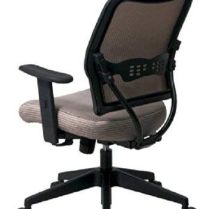 SPACE Seating Deluxe VeraFlex Fabric Seat and Back, 2-to-1 Synchro Tilt Control and 2-Way Adjustable Arms Managers Chair, Latte