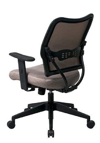 SPACE Seating Deluxe VeraFlex Fabric Seat and Back, 2-to-1 Synchro Tilt Control and 2-Way Adjustable Arms Managers Chair, Latte