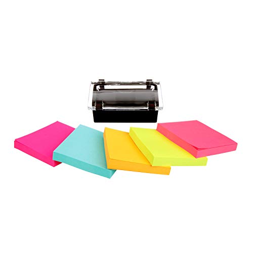 Post-it Sheet Super Sticky Note and Dispenser Value Pack, 3 in x 3 in, 12 Pads, Assorted Colors (DS330-SSVA)