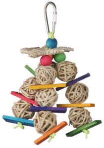 super bird creations 5-1/2 by 2-1/2-inch mini starburst bird toy, small