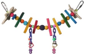 super bird creations 2 by 11-inch mini rainbow bridge bird toy, small