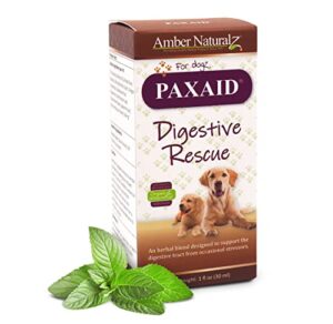 amber naturalz - paxaid digestive rescue - appetite, gut, digestive health, and vitality support for puppies and dogs. helps support digestive enzymes and occasional gastric upsets - 1 oz bottle