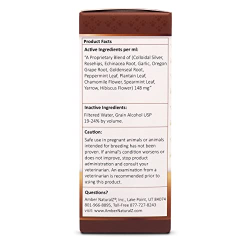 Amber NaturalZ - Paxaid Digestive Rescue - Appetite, Gut, Digestive Health, and Vitality Support for Puppies and Dogs. Helps Support Digestive enzymes and Occasional gastric upsets - 1 Oz Bottle