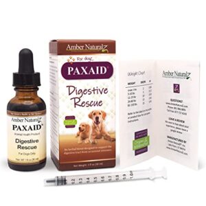 Amber NaturalZ - Paxaid Digestive Rescue - Appetite, Gut, Digestive Health, and Vitality Support for Puppies and Dogs. Helps Support Digestive enzymes and Occasional gastric upsets - 1 Oz Bottle