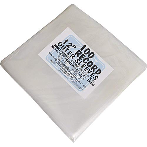 (100) 12" Double Oversize Record Outer Sleeves - Fits Most Box Sets up to 1.25" - Archival Quality Virgin Heavy Duty 3mil Thick Polyethylene #12SE03DO