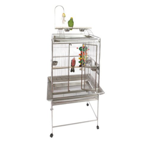 A&E Cage 8003223 Black Play Top Bird Cage with 5/8" Bar Spacing, 32" x 23"