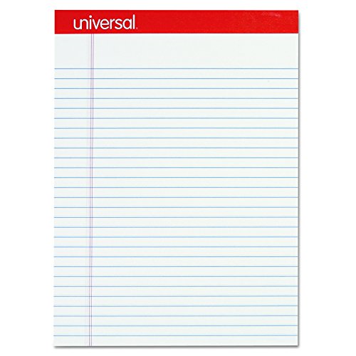 Universal 20630 Perforated Edge Writing Pad, Legal Ruled, Letter, White, 50 Sheet (Pack of 12)