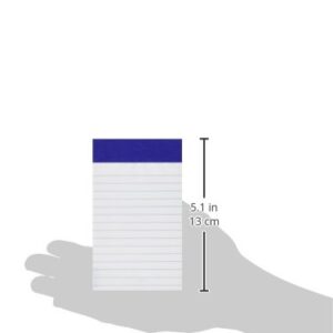 Ampad 20-208 Evidence 3" x 5" Narrow Perforated Writing Pads - White (12 Pads of 50 Sheets Each)