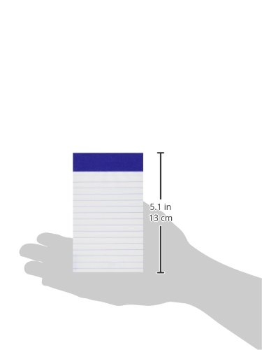 Ampad 20-208 Evidence 3" x 5" Narrow Perforated Writing Pads - White (12 Pads of 50 Sheets Each)