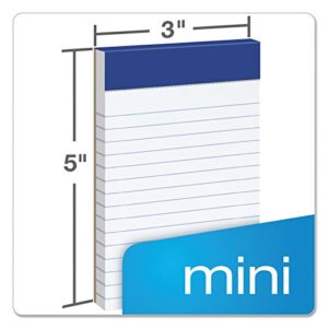 Ampad 20-208 Evidence 3" x 5" Narrow Perforated Writing Pads - White (12 Pads of 50 Sheets Each)