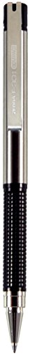 Zebra F-301 Compact Ballpoint Stainless Steel Retractable Pen, Fine Point, 0.7mm, Black Ink, 1-Count