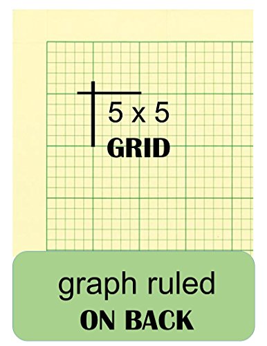 National Computation Pad, 5 x 5 Quad Ruling and Unruled, 8.5" x 11", 200 Sheets (42389), Green