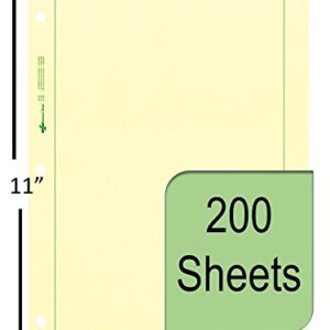 National Computation Pad, 5 x 5 Quad Ruling and Unruled, 8.5" x 11", 200 Sheets (42389), Green