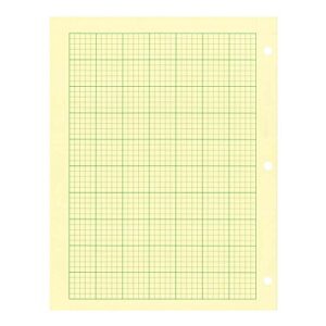 National Computation Pad, 5 x 5 Quad Ruling and Unruled, 8.5" x 11", 200 Sheets (42389), Green