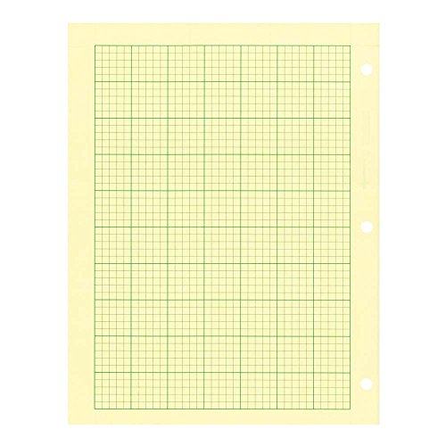 National Computation Pad, 5 x 5 Quad Ruling and Unruled, 8.5" x 11", 200 Sheets (42389), Green