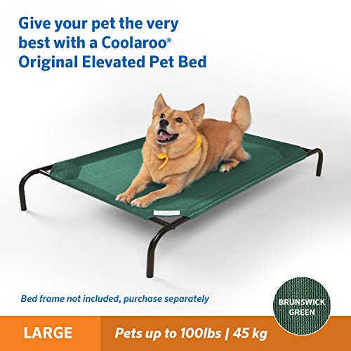 Coolaroo Replacement Cover, The Original Elevated Pet Bed by Coolaroo, Large, Brunswick Green