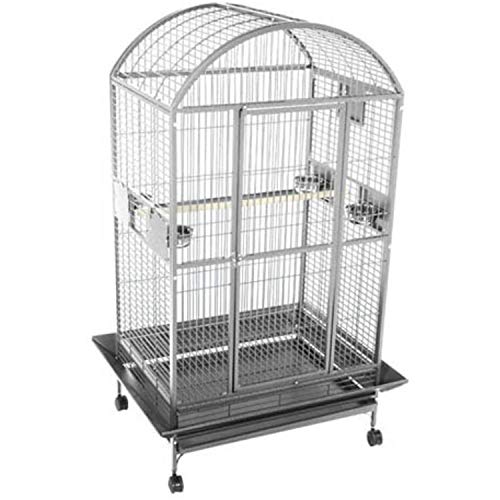 A&E Cage 9004030 Platinum Dome Top Bird Cage with 1" Bar Spacing, 40" x 30"