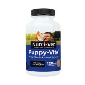 nutri-vet multi-vite chewables for puppies | formulated with vitamins & minerals to support balanced diet | 60 count