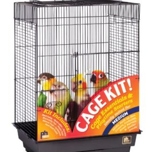 Prevue Hendryx 91351 Square Roof Bird Cage Kit, Black,1/2"