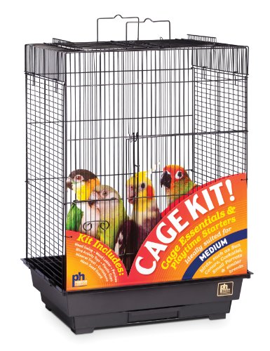 Prevue Hendryx 91351 Square Roof Bird Cage Kit, Black,1/2"