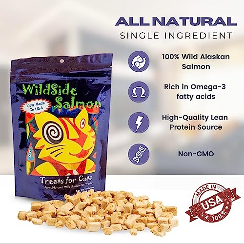 WildSide Salmon Cat Treats - 3 oz